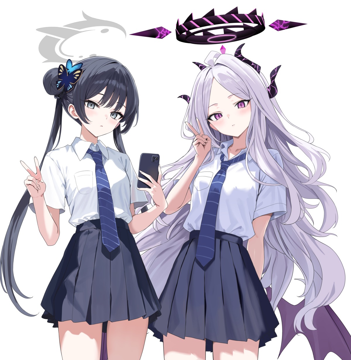 hidis0086 blue archive ryuuge kisaki sorasaki hina devil halo horns seifuku wings | #1222048 ...